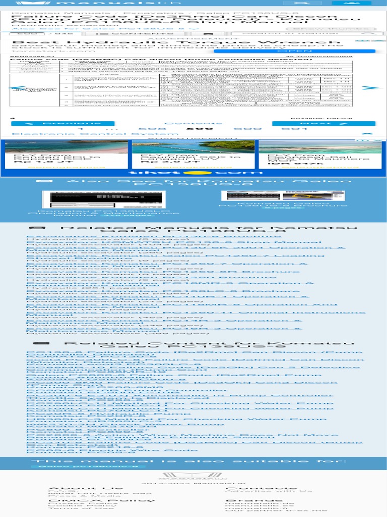 Failure Code (Da2Rmc) Can Discon (Pump Controller Detected) - Komatsu ...