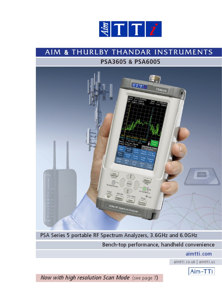 PSA6005USC - 10MH-6GHz Handheld RF Spectrum Analysers - UK - 3k | PDF | Usb | Frequency Modulation