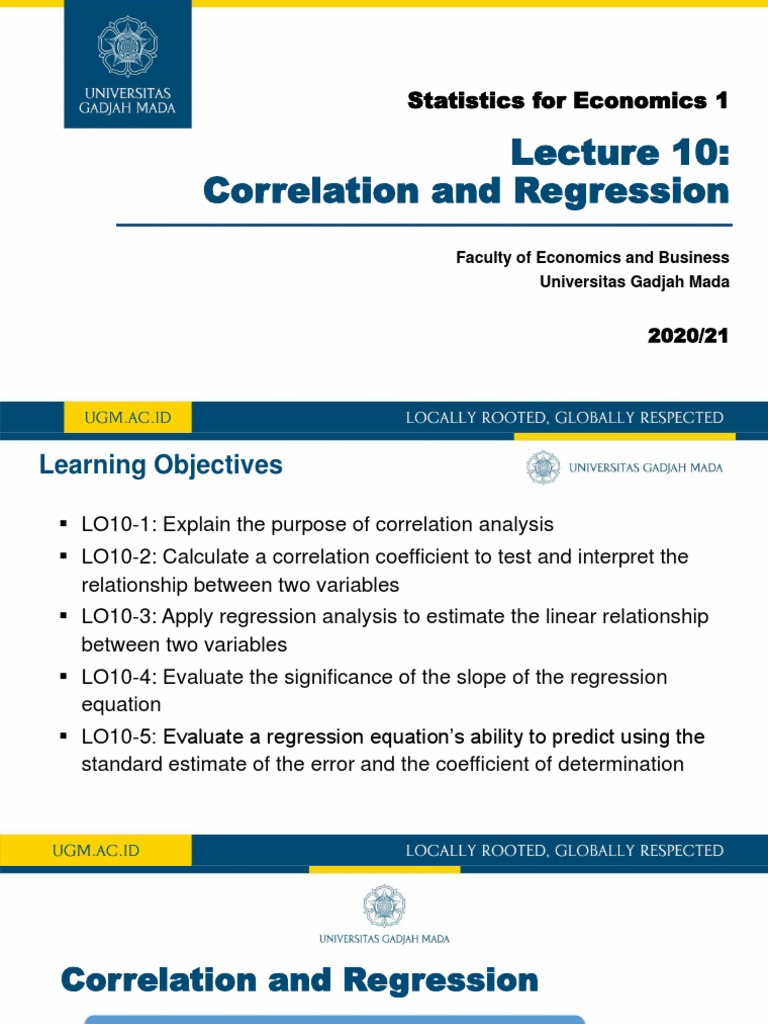 Correlation and Regression Analysis Guide | PDF | Regression Analysis ...