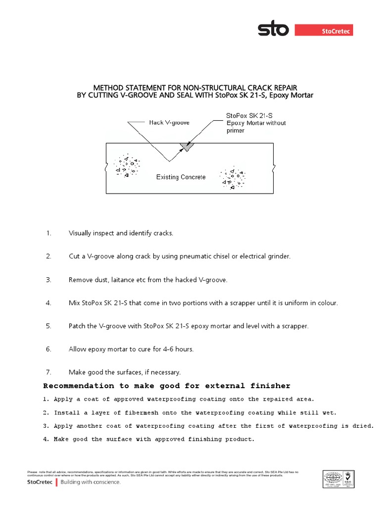 StoPox SK 21 S - Crack Repair Cutting V-GrooveT | PDF