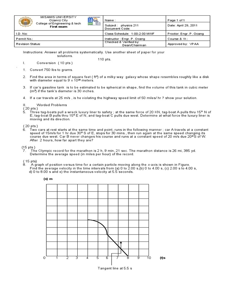 Analysis of Mechanics Problems on a Physics Exam Addressing Force, Velocity, and Particle Motion ...