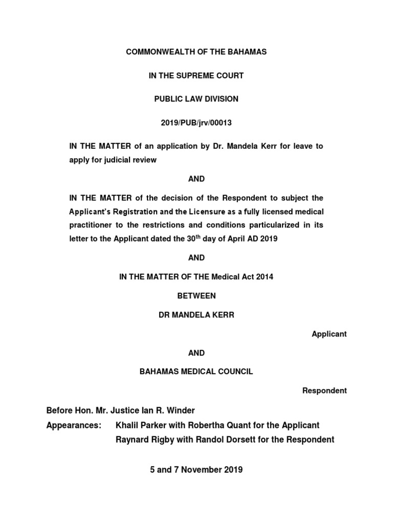 Judicial Review of Dr. Kerr's Licensure | PDF | Licensure | Physician