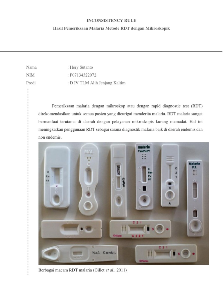 Hasil RDT Malaria oleh Hery Sutanto | PDF | Kesehatan Holistik