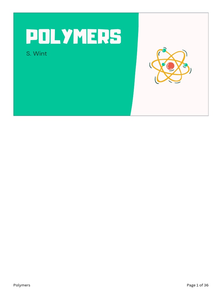 Polymers | PDF | Polymers | Polymerization