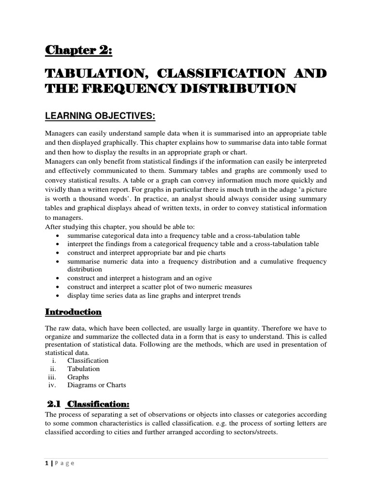 Chapter 2-Presentation of Data | PDF | Histogram | Probability Distribution
