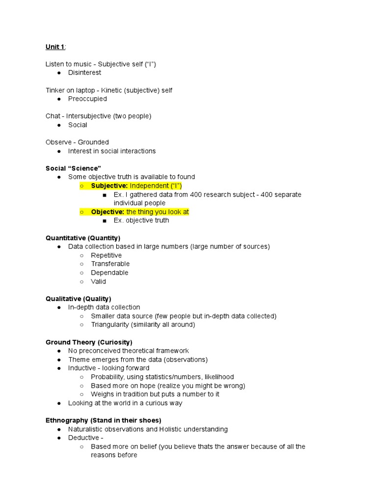 Research Methods Notes | PDF | Sampling (Statistics) | Ethnography