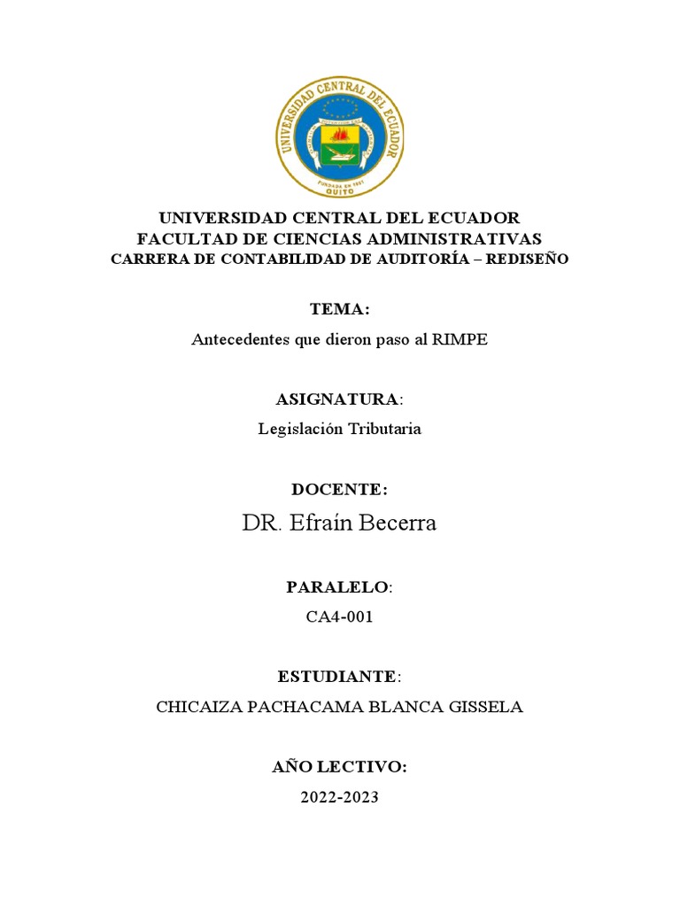 Qué es el RIMPE en Ecuador | PDF | Impuesto sobre la renta | Impuestos