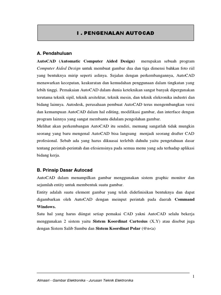 Modul AutoCAD 1 | PDF