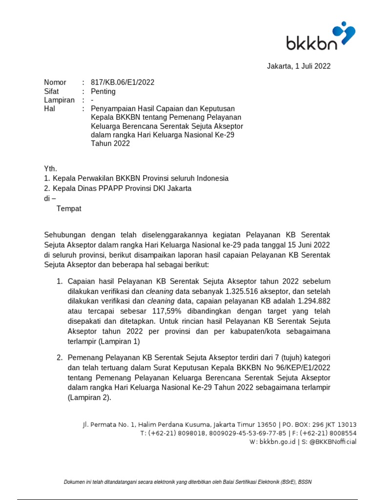 Penyampaian Pemenang PSA 2022 | PDF
