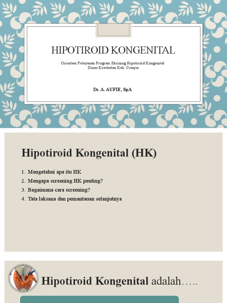 Hipotiroid Kongenital Aufie | PDF