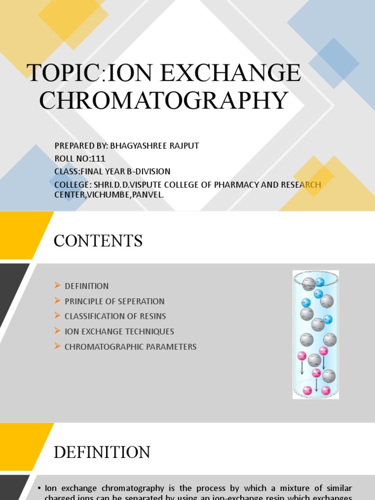 Ion Exchange Chromatography | PDF | Ion Exchange | Chromatography