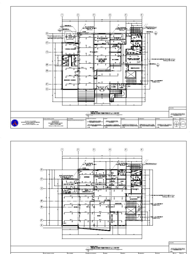 Fire Protection Layout for a Two-Story Government Building | PDF