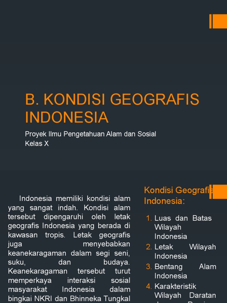 Kondisi Geografis Indonesia - Kls X | PDF