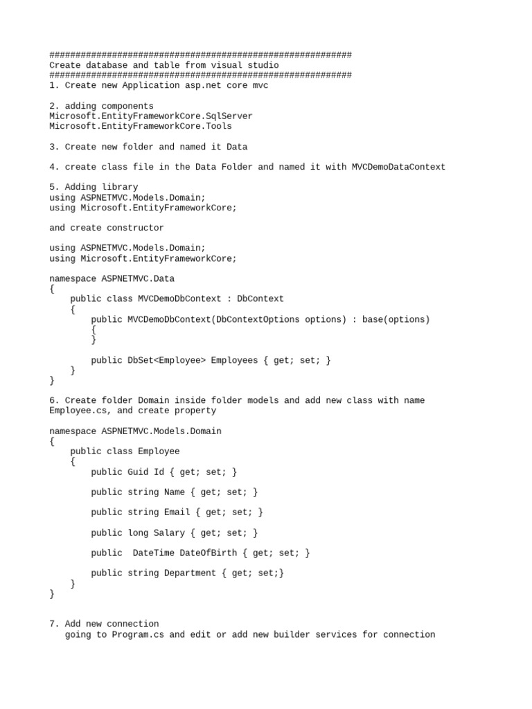 Core MVC EF | PDF | Business