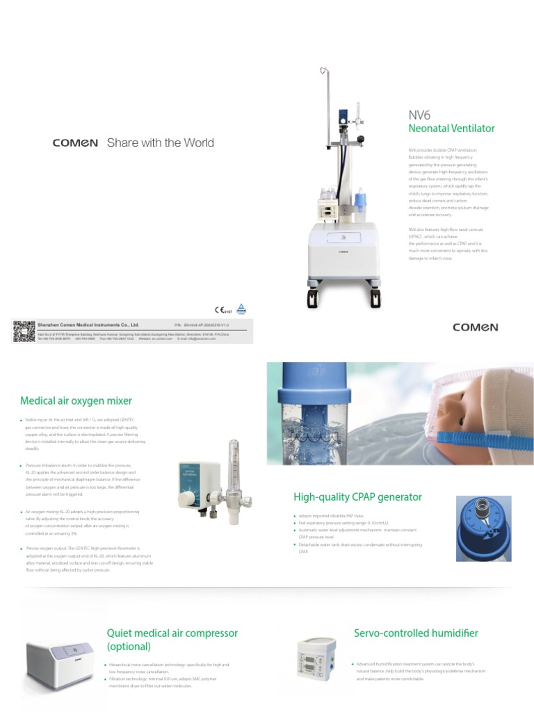 NV6 Neonatal Ventilator Overview | PDF | Equipment