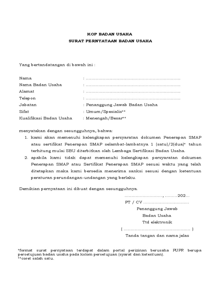 Surat Pernyataan Pemenuhan Komitmen SMAP - Sep 2022 | PDF Surat Pernyataan Pemenuhan Komitmen SMAP - Sep 2022 | PDF