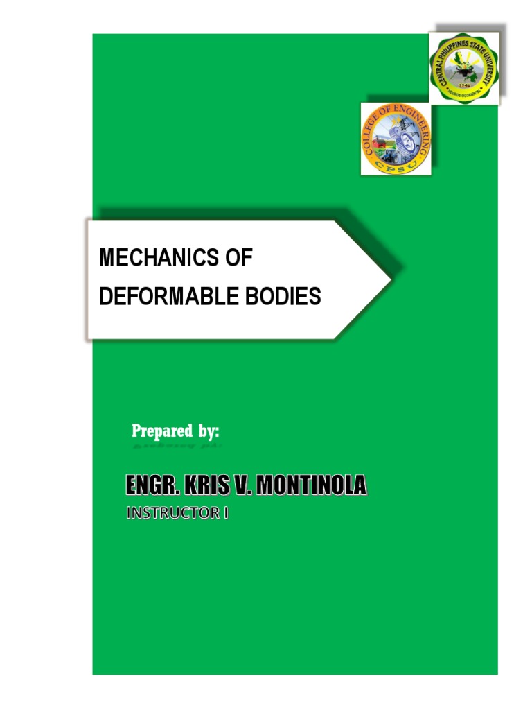 Mechanics of Deformable Bodies: Prepared by | PDF | Deformation ...