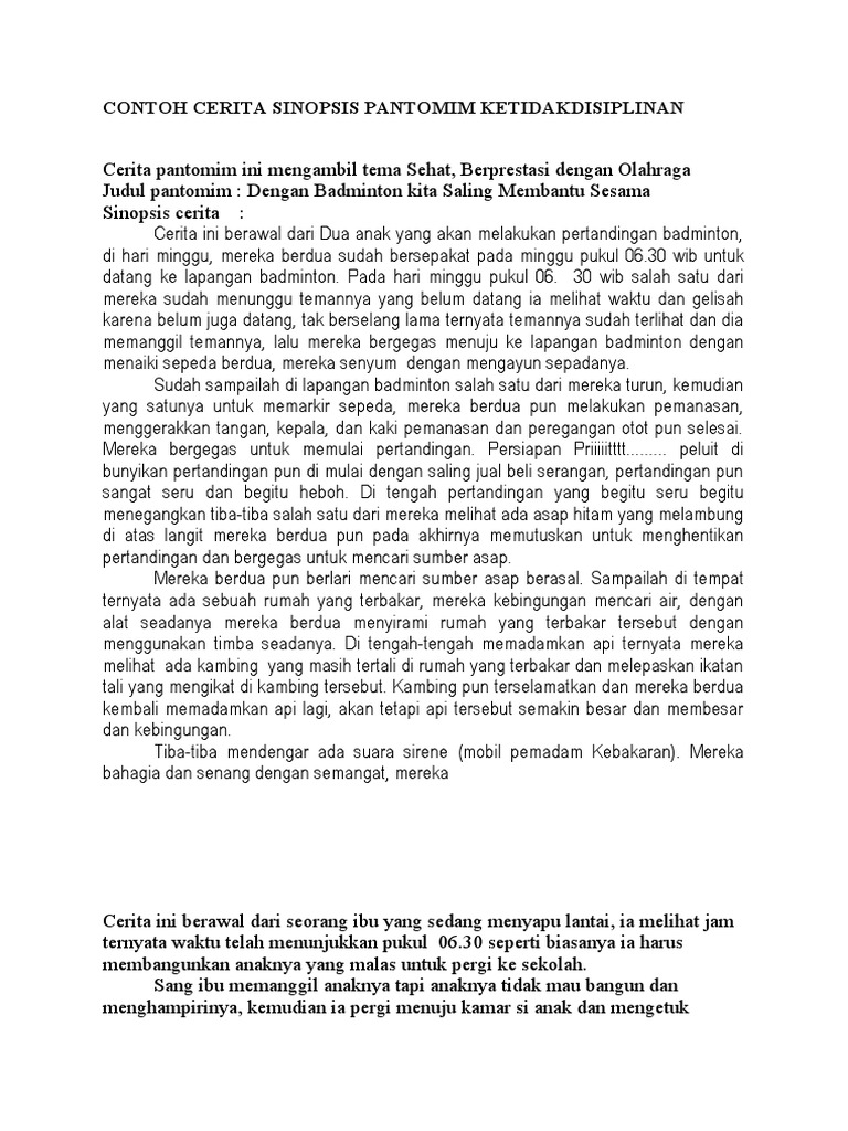 Sinopsis Pantomim | PDF