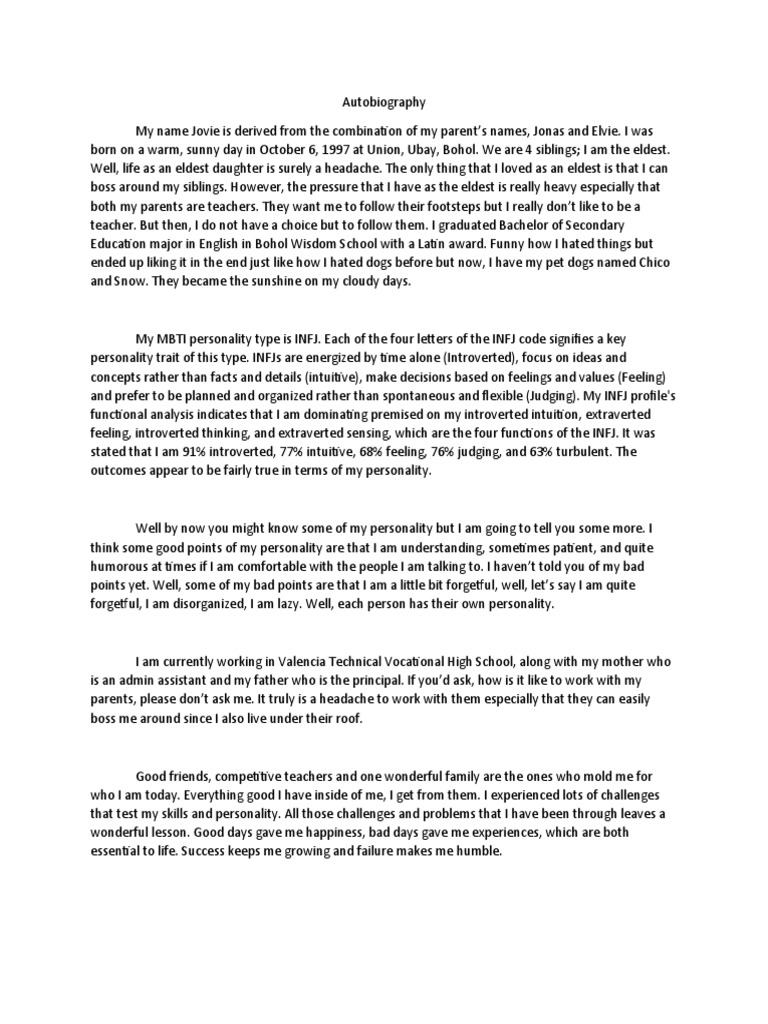 Autobiography | PDF | Metaphysics Of Mind | Psychological Concepts