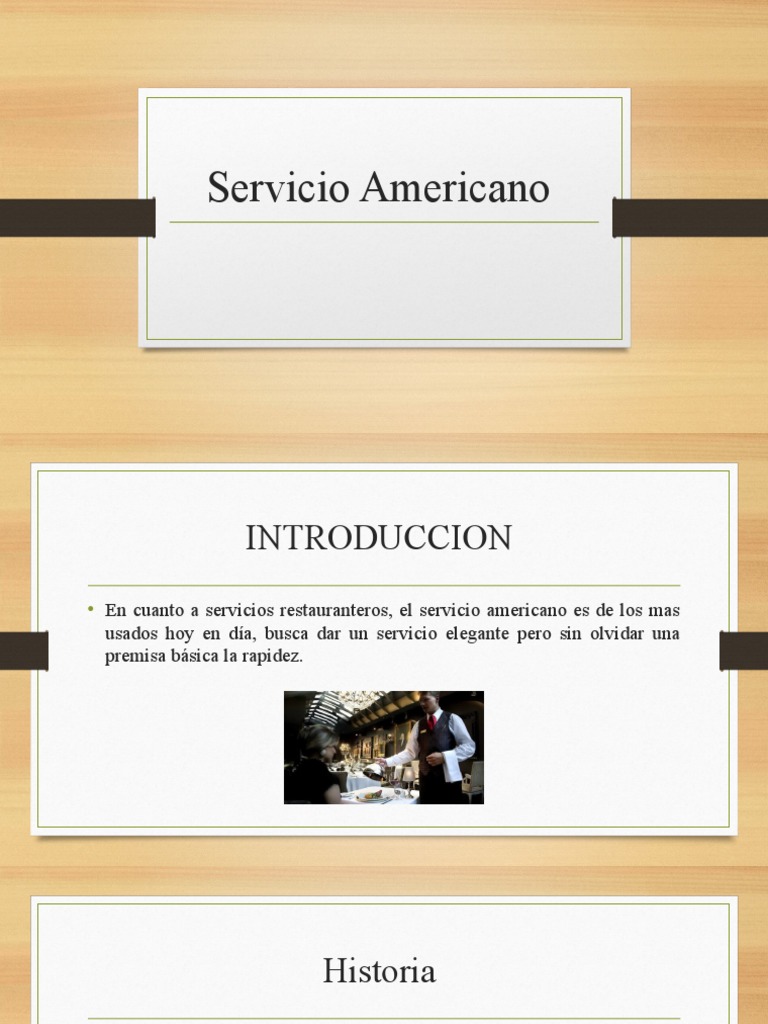 Servicio Americano | PDF | Camareros | Cocinando