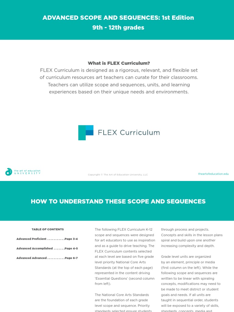 1st-Edition FLEX Scope and Sequences 9-12 | PDF | Claude Monet | Curriculum