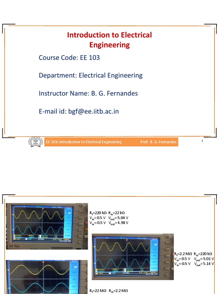 EE103 Lecture11 BGF 09 Dec 2022 Mod1 JJC 1 | PDF | Electric Motor | Applied And ...