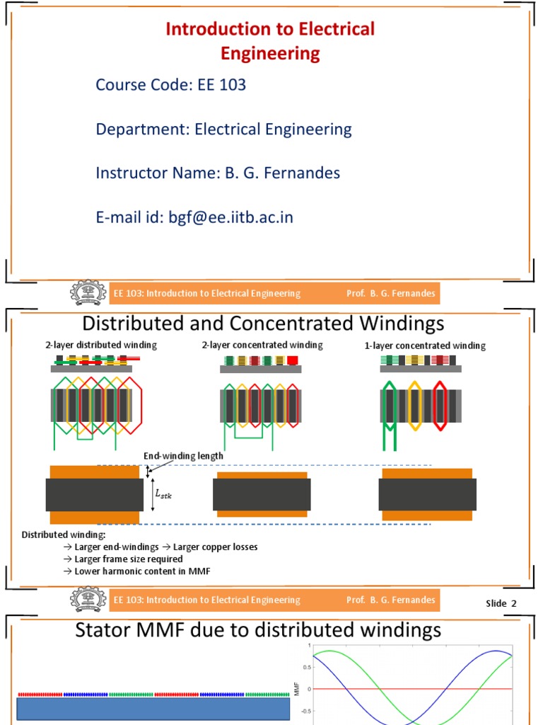 EE103 Lecture13 BGF 22 Dec 2022 Mod3 Uploaded | PDF | Electric Motor | Electrical Equipment