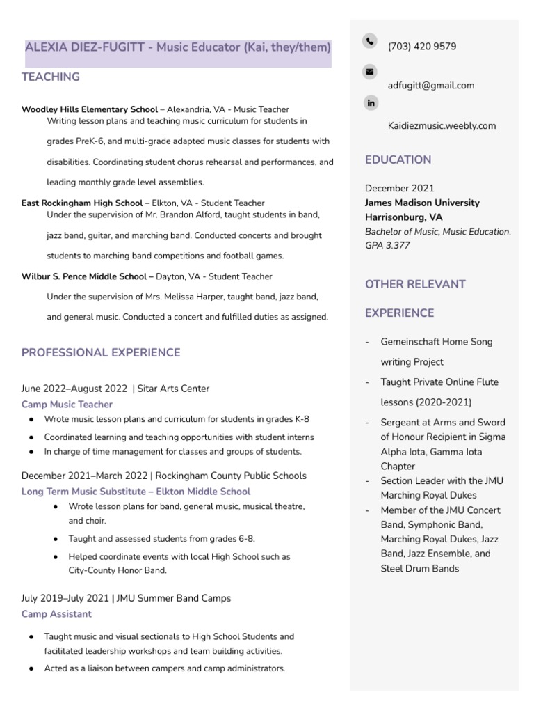 Kai Diez-Fugitt - Resume 2023 | PDF | Performing Arts