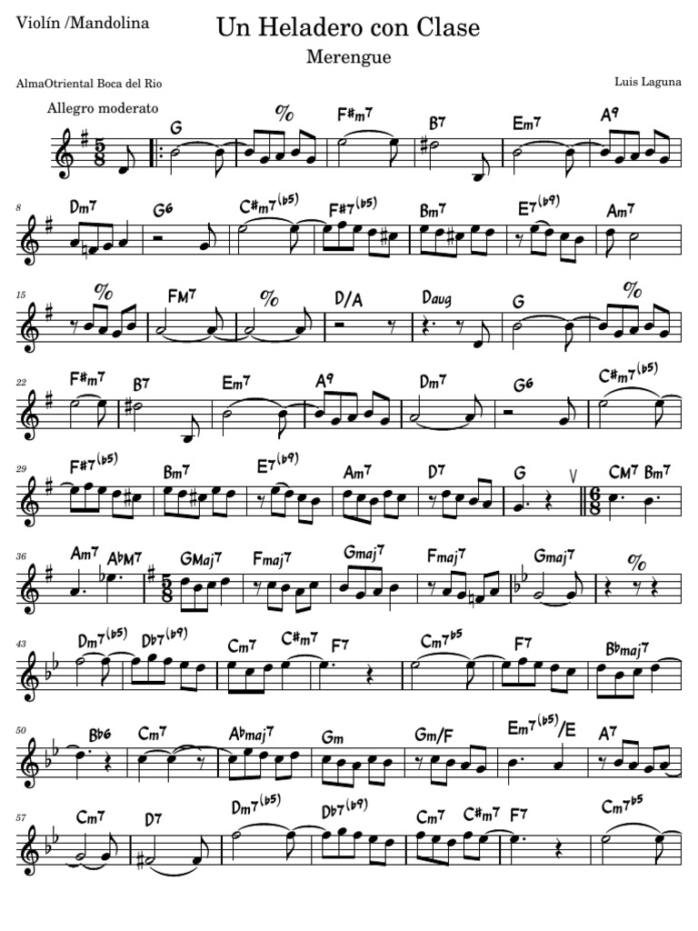 Un Heladero con Clase - Partitura y Letra | PDF