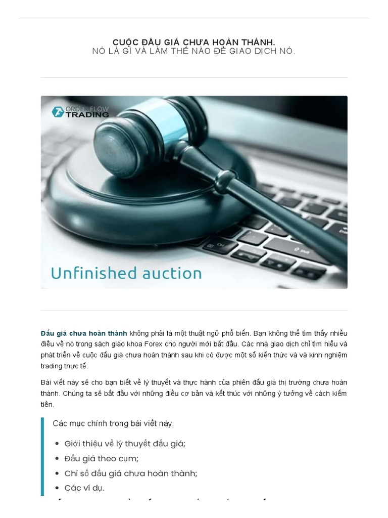 Cuoc Dau Gia Chua Hoan Thanh-Unfinished Auction | PDF