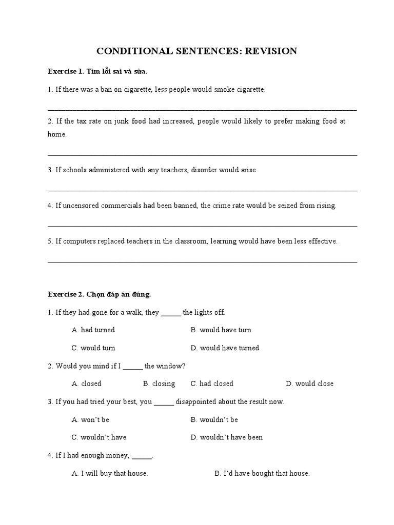 Conditional Sentences 1 | PDF