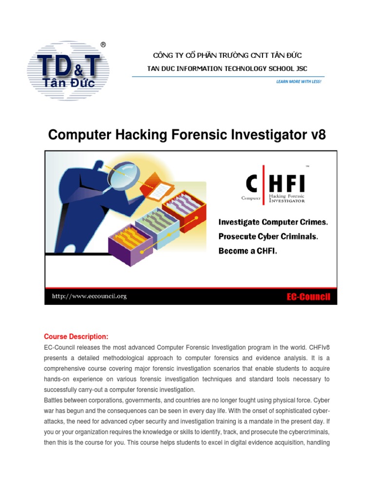 Computer Hacking Forensic Investigator v8: Công Ty Cổ Phần Trường Cntt Tân Đức | PDF | Computer ...