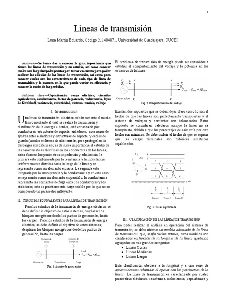 Lineas de Transmision | PDF | Línea de transmisión | Transmisión de ...