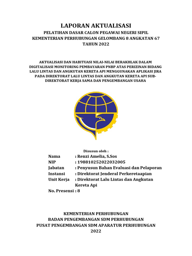 G8 - A67 - K2-Renzi Amelia-Laporan Lembar Pengesahan | PDF