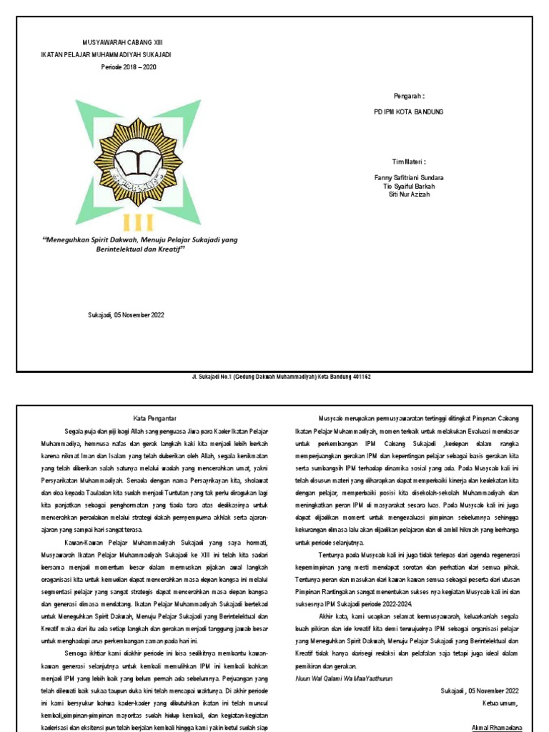 Buku Materi Musycab SKJD Fix | PDF