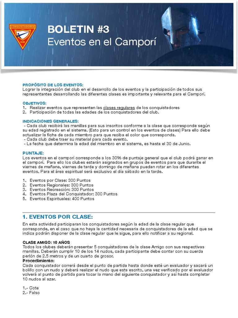 BOLETIN #3 Eventos en El Campori 20000 | PDF