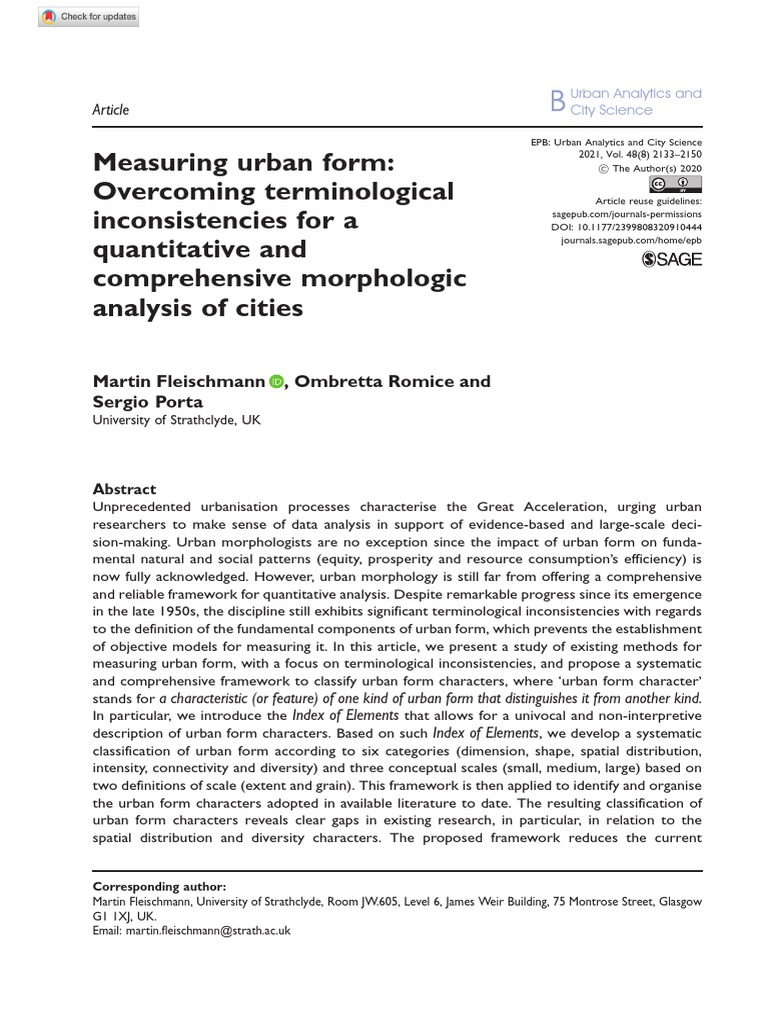 Measuring Urban | Download Free PDF | Length | Area