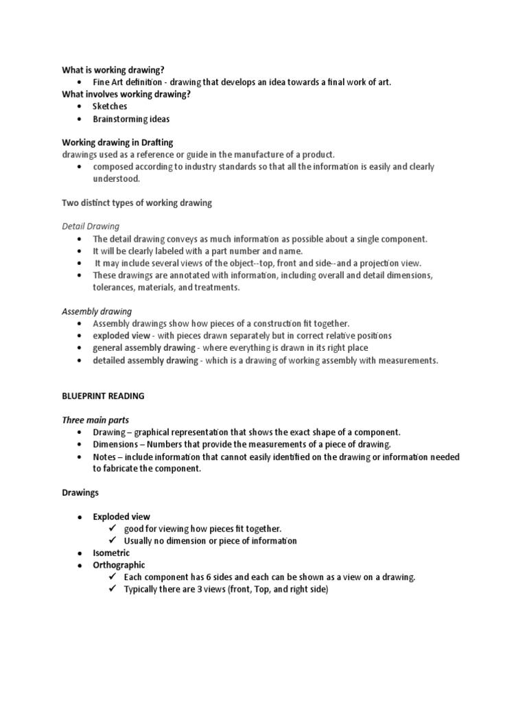 What Is Working Drawing | PDF