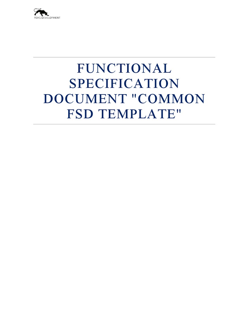 FSD Template ENG | PDF | Specification (Technical Standard) | Interface ...