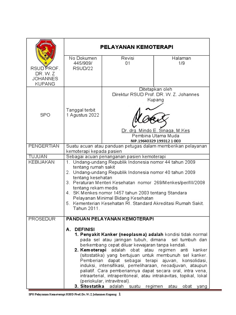Panduan Pemberian Kemoterapi Zoladex | PDF
