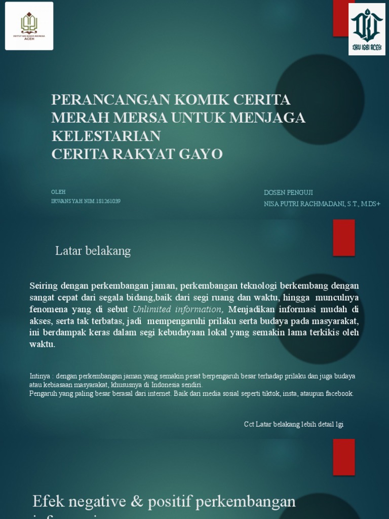 PERANCANGAN KOMIK CERITA MERAH DKV | PDF
