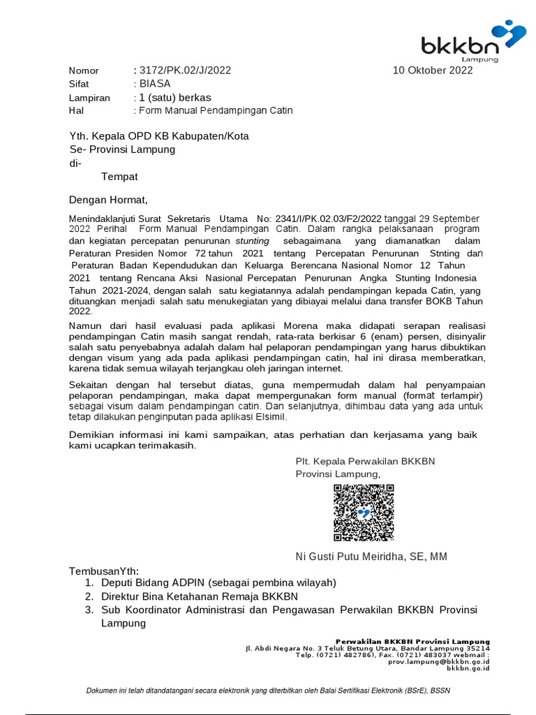 Form Manual Pendamping Catin | PDF