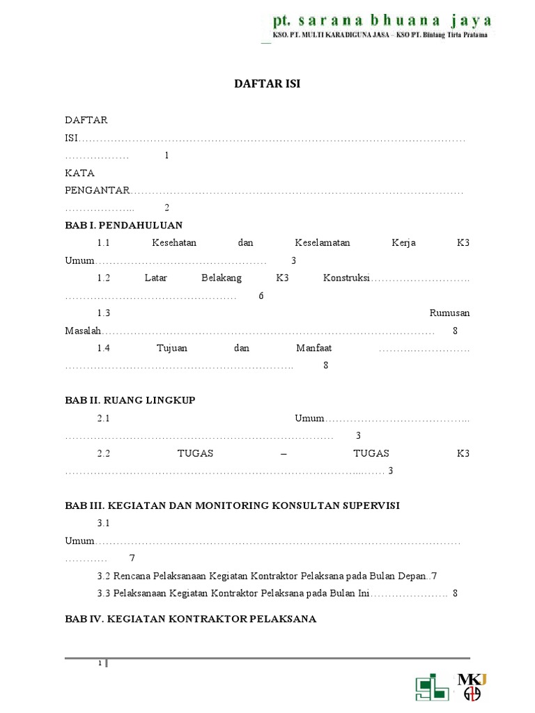 PENDAHULUAN LAPORAN HSE Bulan Ke I 15 Desember | PDF