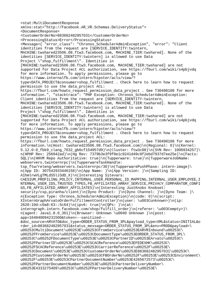 Order fulfillment error | PDF | Information Technology | Computer Architecture