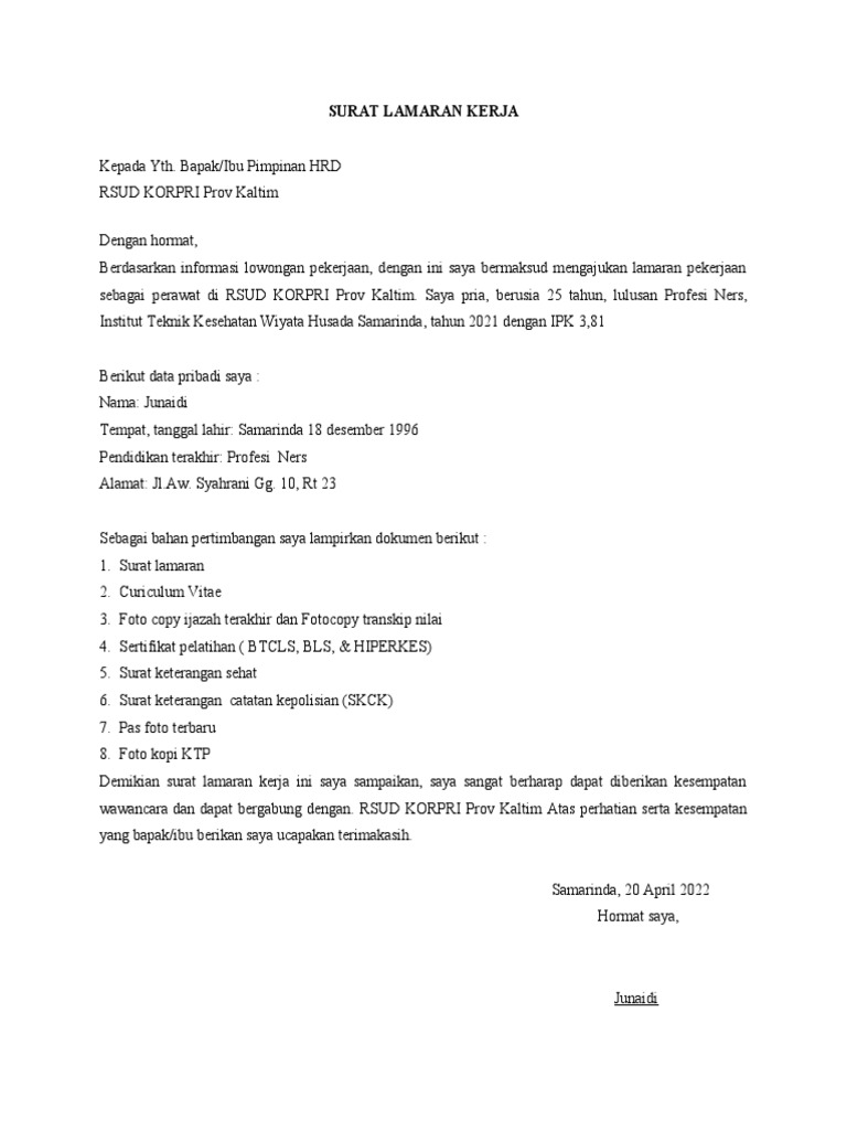 Surat Rsud Korpri | PDF