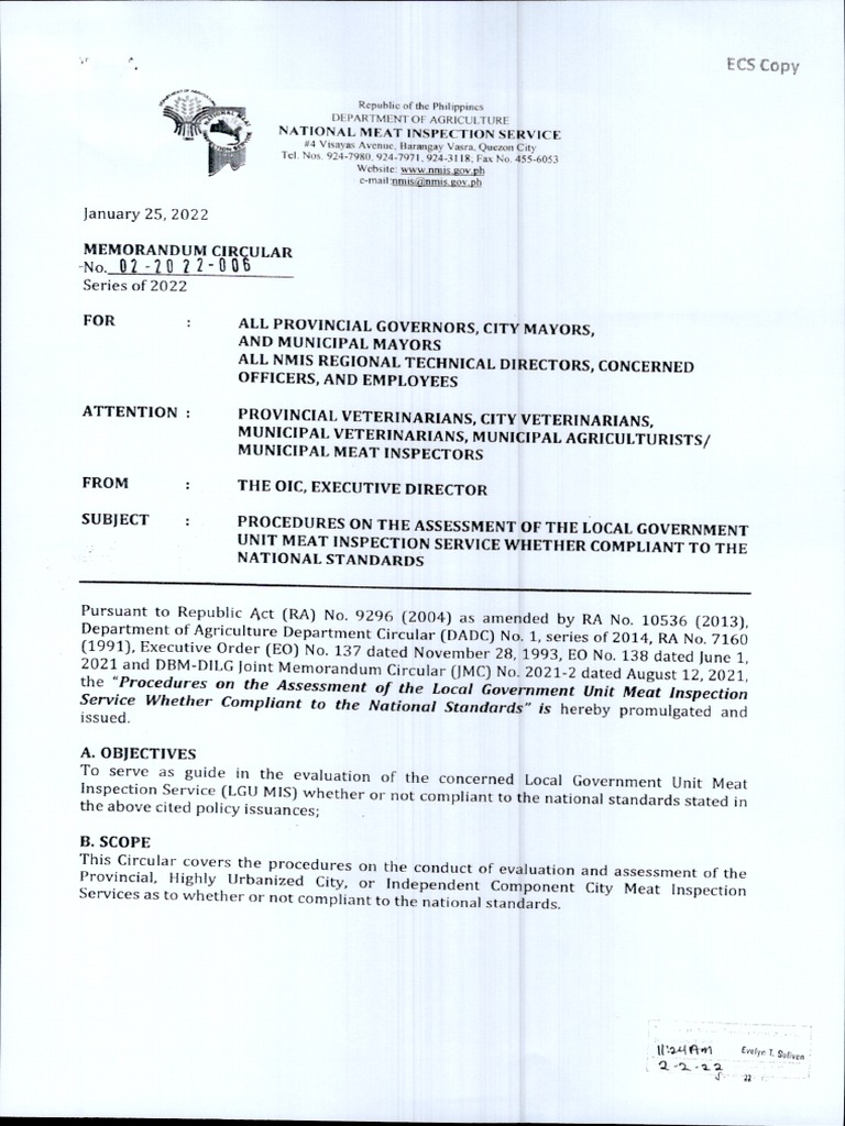 NMIS MCNo - 02 - 2022 - 006 | PDF