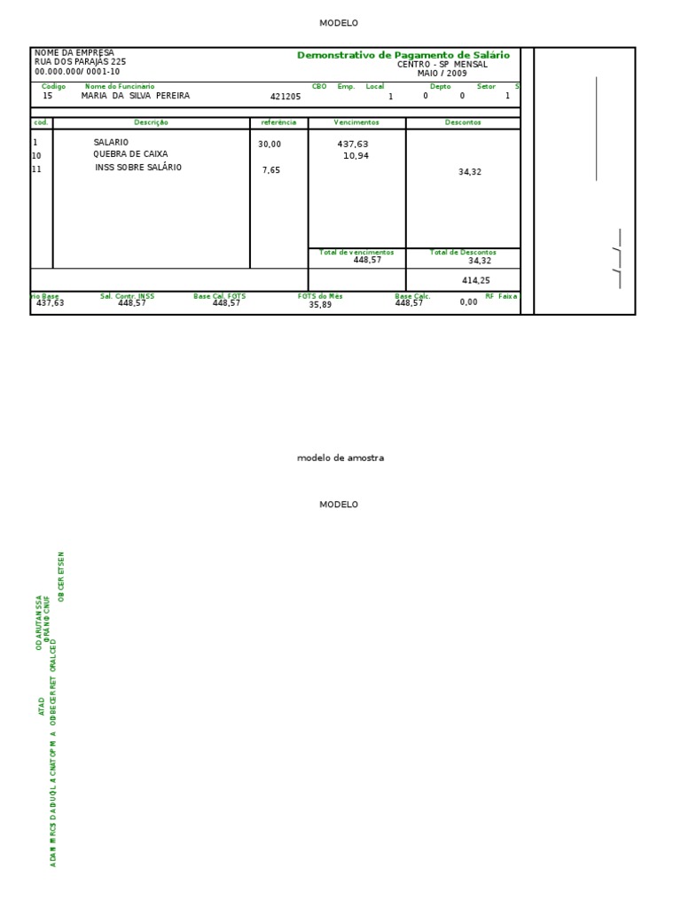 Modelo Holerite | PDF