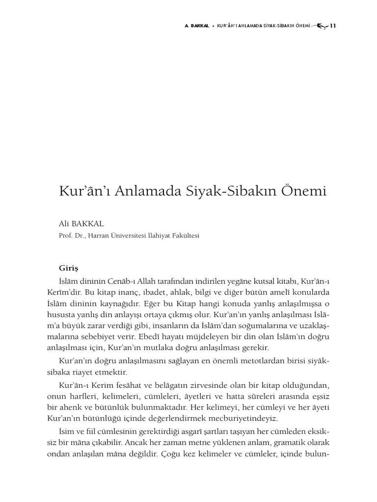Siyak-Sibakın Önemi | PDF