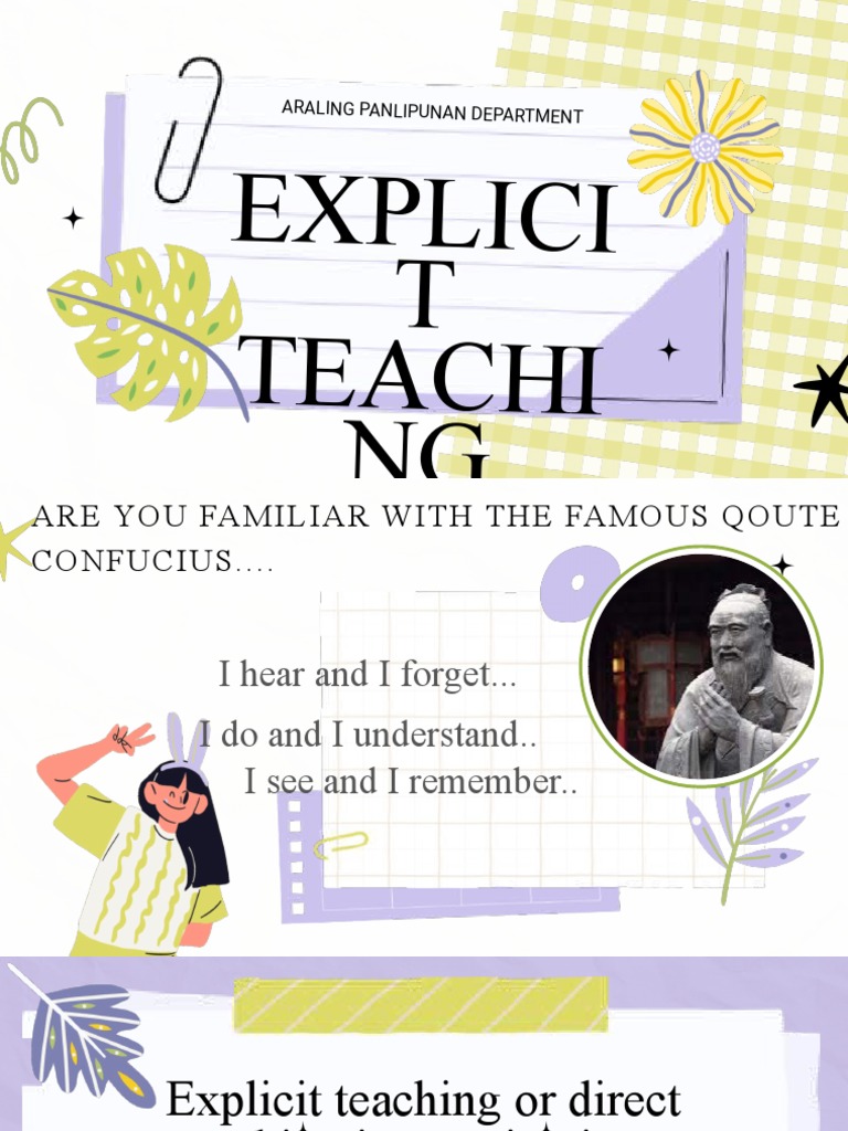 Explicit Teaching | Download Free PDF | Learning | Teachers