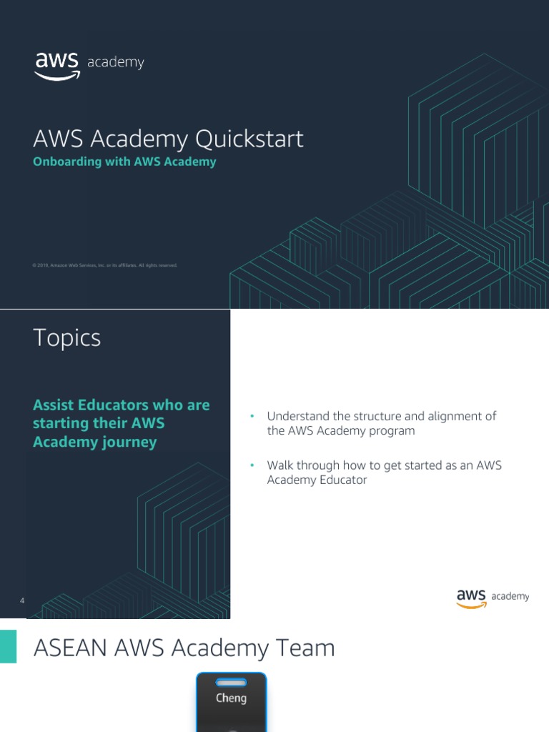 ASEAN AWS Academy Quickstart | PDF | Amazon Web Services | Cloud Computing